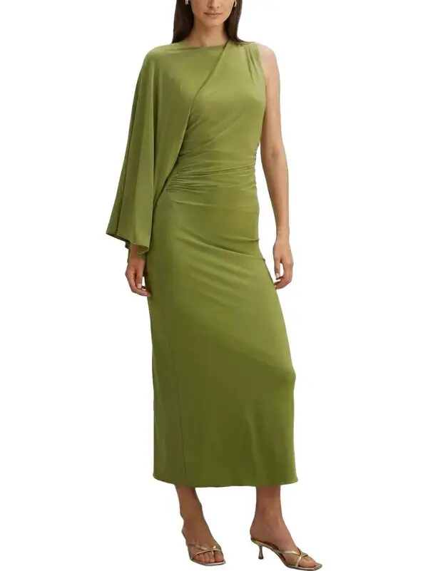 EVER NEW Fleur Cape-shoulder Maxi Dress - Green