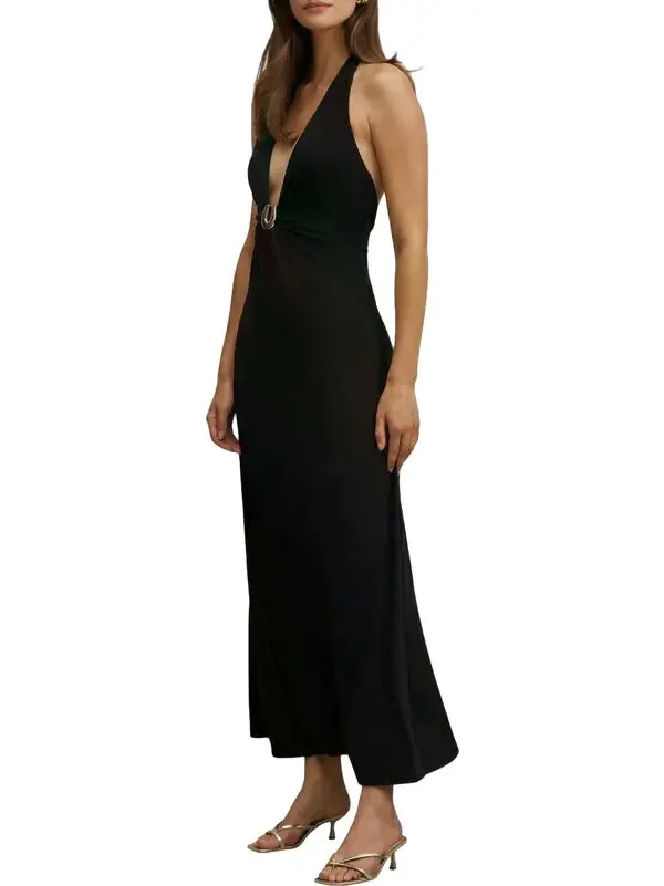EVER NEW Behati Halterneck Midi Dress - Black