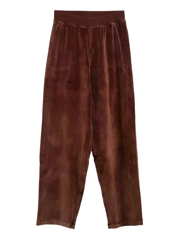 BASERANGE Velvet Elasticated-waistband Trousers - Brown