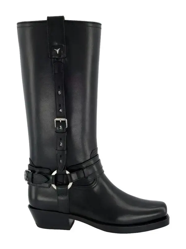 Fendi Count Buckle-strap Boots - Black