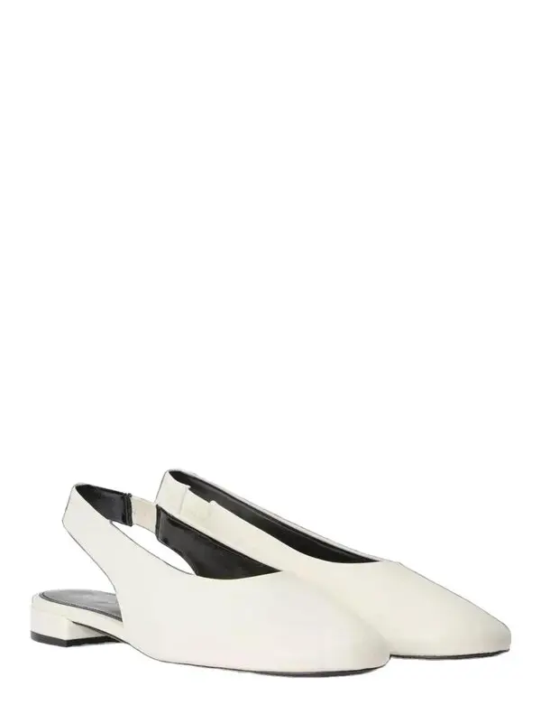 STUART WEITZMAN Lenny Leather Slingback Pumps - White