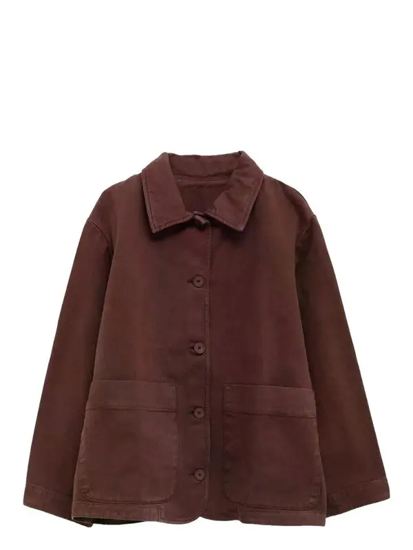 BASERANGE Osi Button-up Denim Jacket - Brown