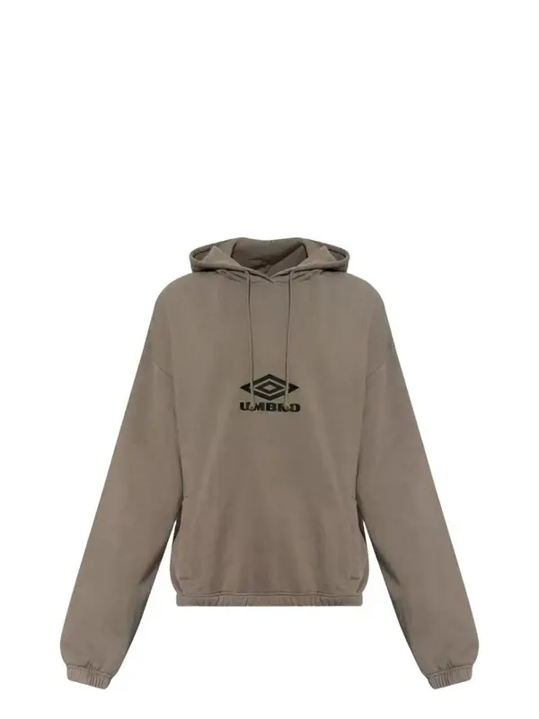 UMBRO Logo-embroidered Drawstring Hoodie - Grey