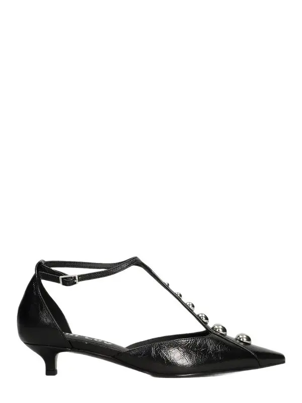 BIBI LOU Carinna Studded T-bar Pumps - Black