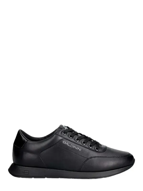 BALDININI Logo-print Leather Sneakers - Black
