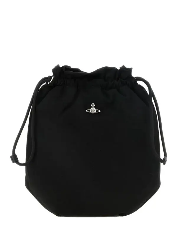 VIVIENNE WESTWOOD Orb Drawstring Bucket Bag - Black