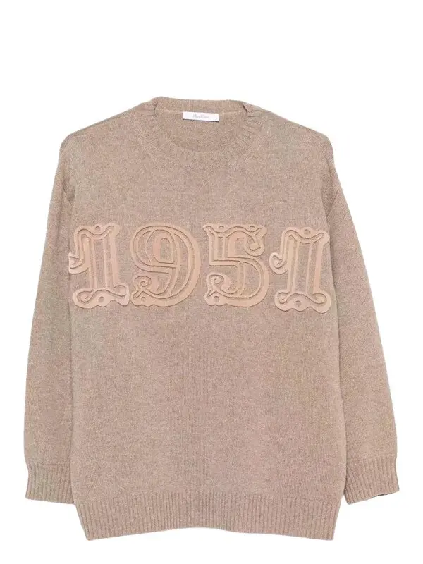 Max Mara Appliqué-patch Sweater - Neutrals