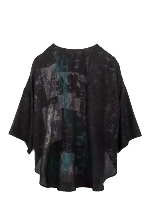 Y’s Graphic-print Crew-neck T-shirt - Black