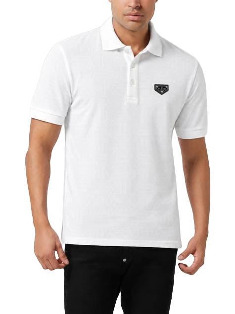 Philipp Plein Jacquard Polo T-shirt Monogram - White