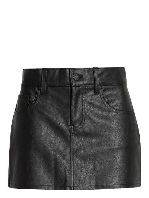 DAZE Fever Faux Leather Miniskirt - Black