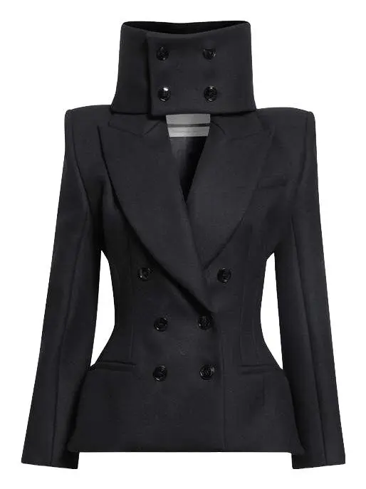 Matieres Fecales Brigitte Wool Blend Blazer - Black