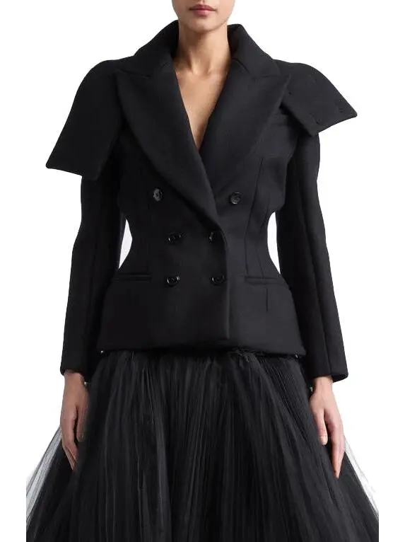 Matieres Fecales Brigitte Wool Blend Blazer - Black