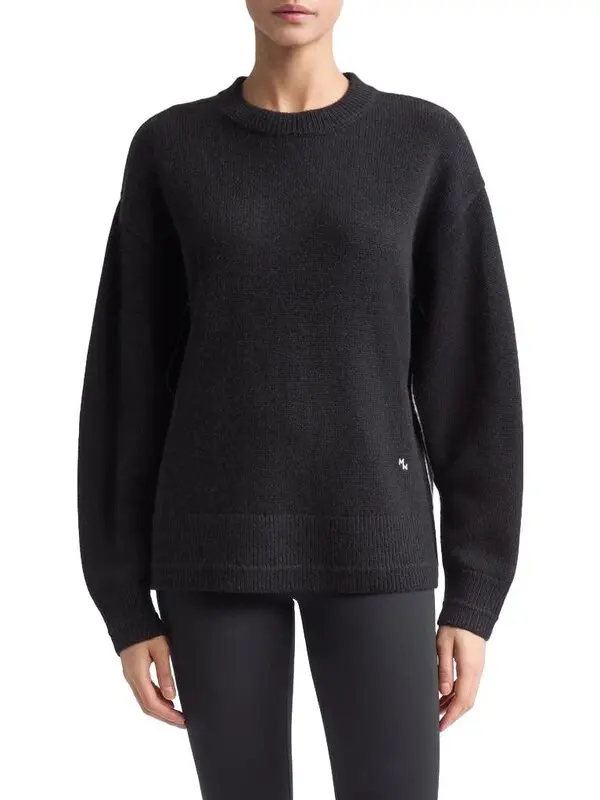 Maria Mcmanus Ladder Stitch Recycled Cashmere & Cotton Sweater - Off Black