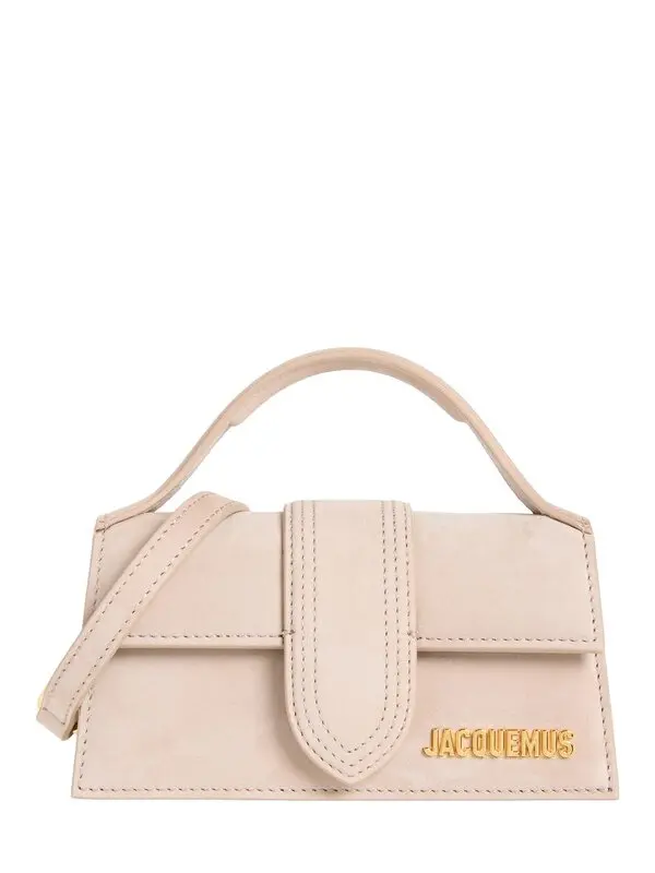 Jacquemus Le Bambino Leather Top Handle Bag - Dark Beige