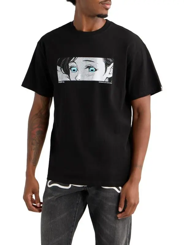ICECREAM Elderflower Cotton Graphic T-shirt - Black