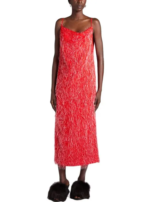 Bottega Veneta Fil Coupé Midi Dress - 6513 Flash Red
