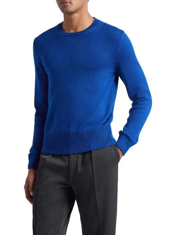 J. MUESER Chunky Merino Wool Sweater - Blue