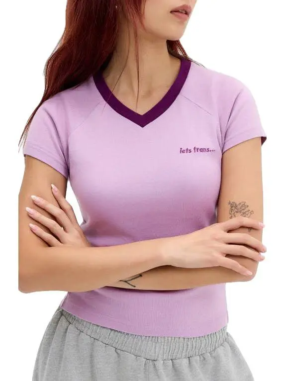 IETS FRANS V-neck Baby T-shirt - Pink