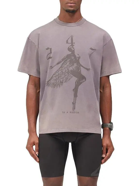 REPRESENT 247 Fallen Angel Graphic Tee - Graphene
