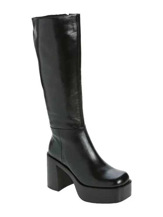Jeffrey Campbell The-band Knee High Leather Boot - Black