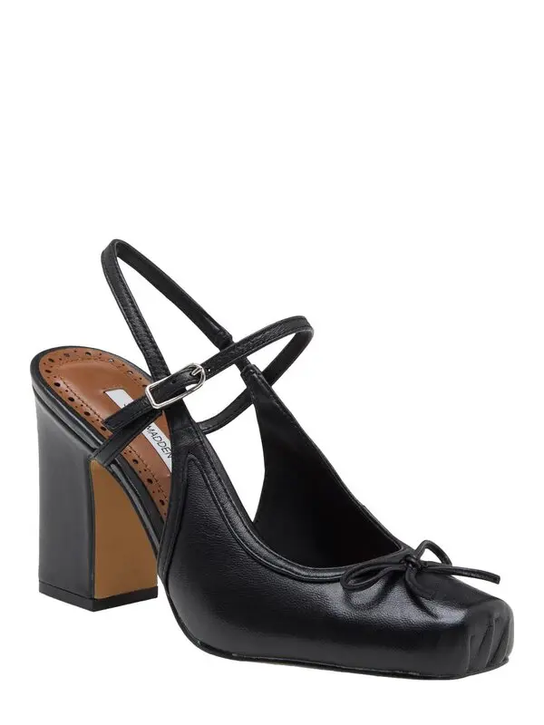 Steve Madden Elaine Slingback Pump - Black Leather