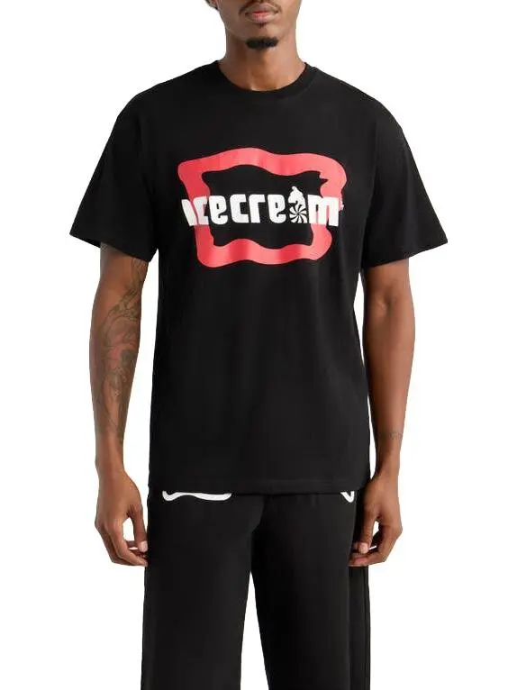 ICECREAM Root Beer Cotton Graphic T-shirt - Black