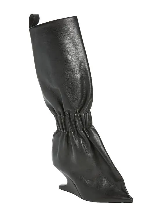 Rick Owens Cantitaquito Leather Boot - Black