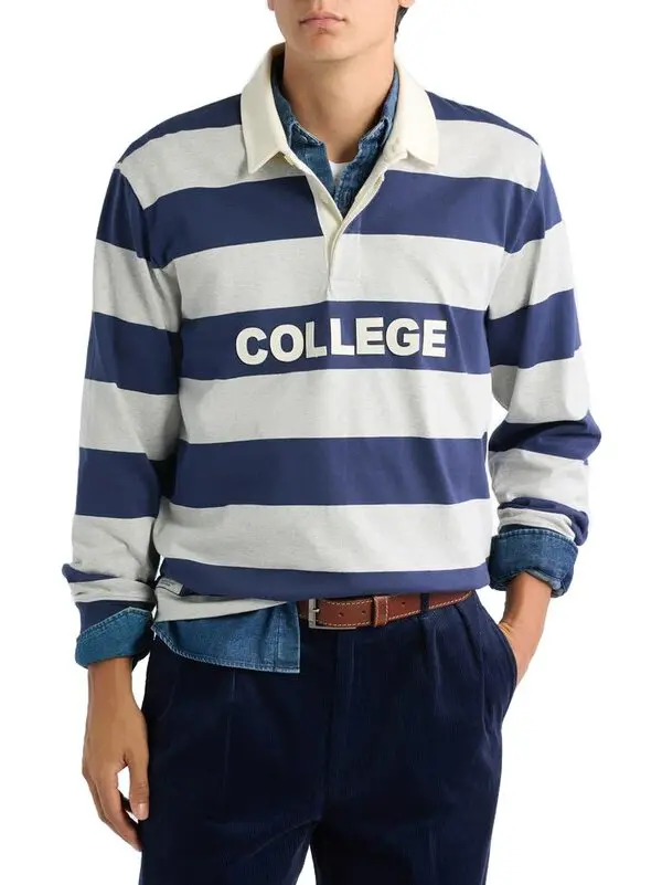 ROWING BLAZERS Animal Rugby Shirt - Navy