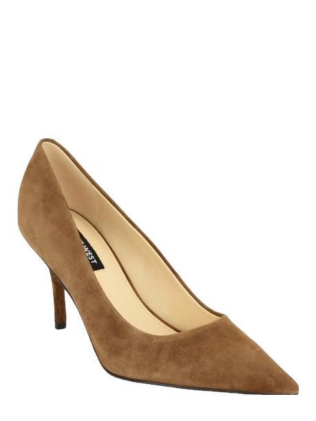 Nine West Merran Pointed Toe Pump - Medium Brown