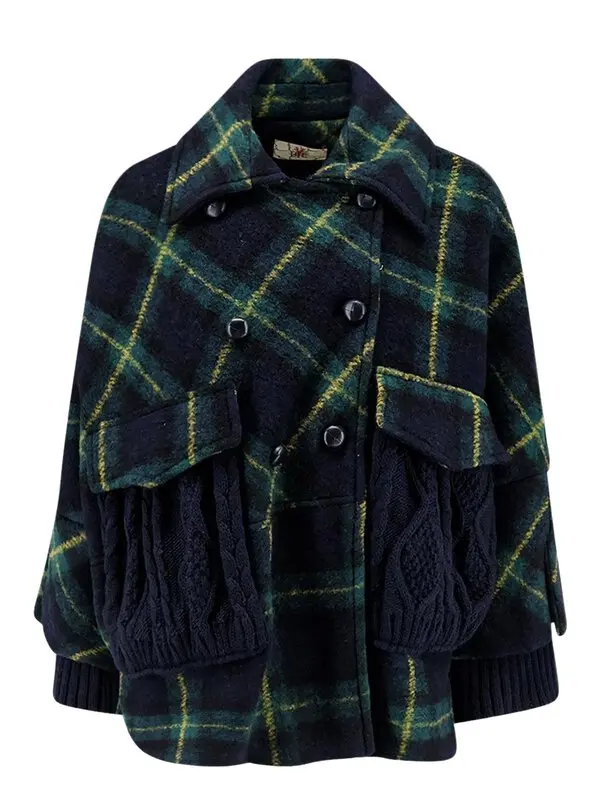 BYE FIRENZE Short Wool Blend Coat - Green