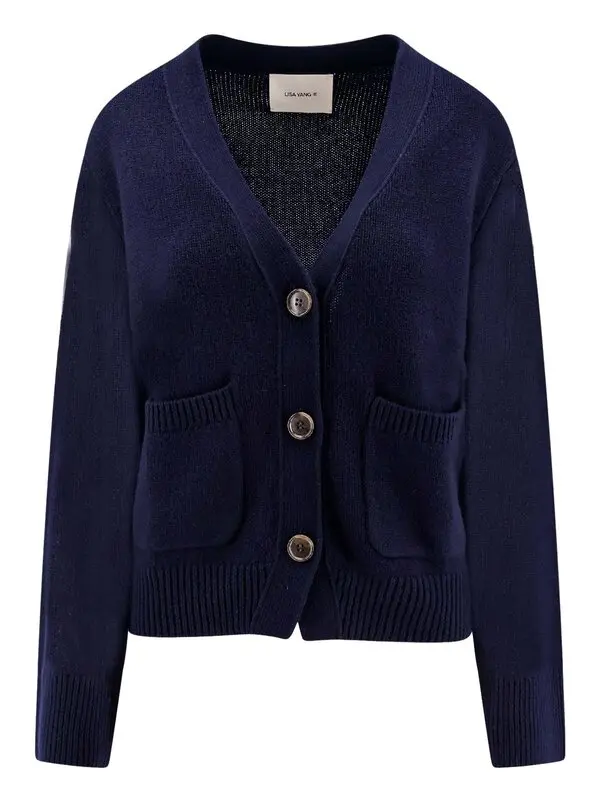 LISA YANG Danni Cashmere Cardigan - Blue
