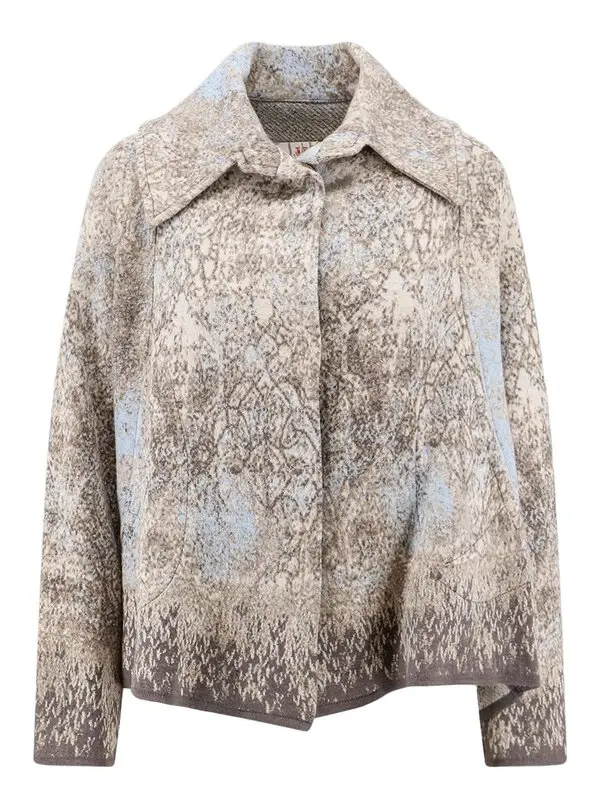 BYE FIRENZE Caban Wool And Viscose Blend Short Coat - Grey