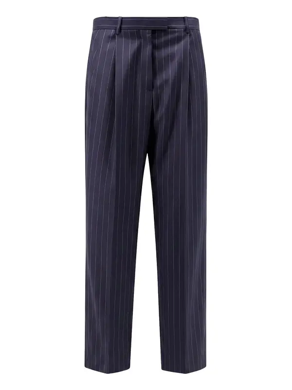 Givenchy Double Pleat Wool Trousers - Blue
