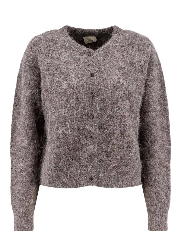 ALYSI Alpaca Blend Cardigan - Grey