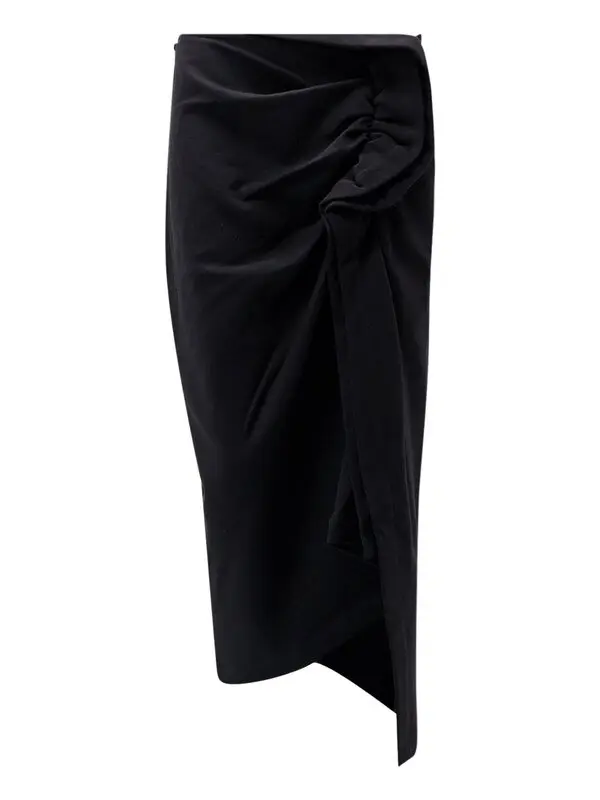 Dries Van Noten Cotton Midi Skirt - Black