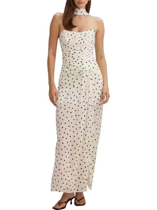 EVER NEW Arli Strapless Ruched Dress - White