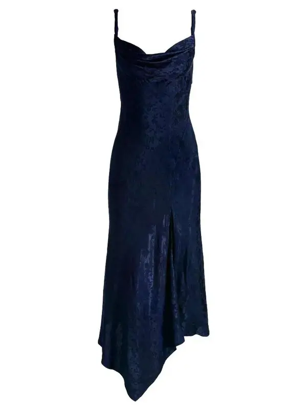 Alice + Olivia Monique Cowl-neck Midi Dress - Blue