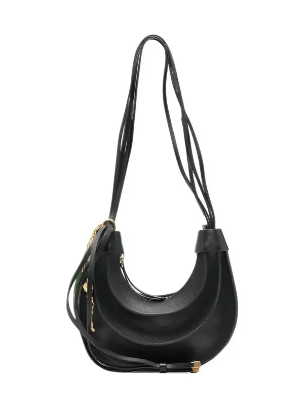 Farm Rio Leather Hobo Banana Bag - Black