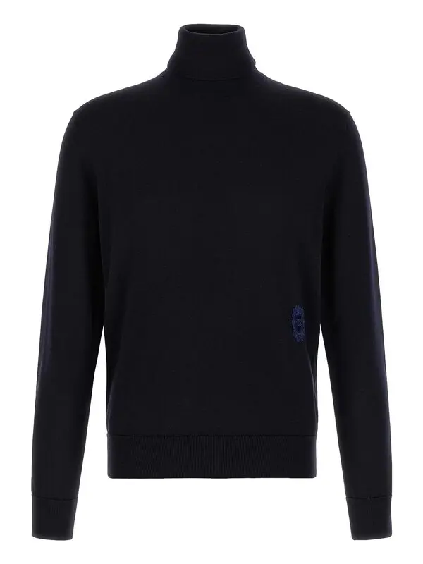 Dolce & Gabbana Virgin Wool Turtleneck Sweater - Blue