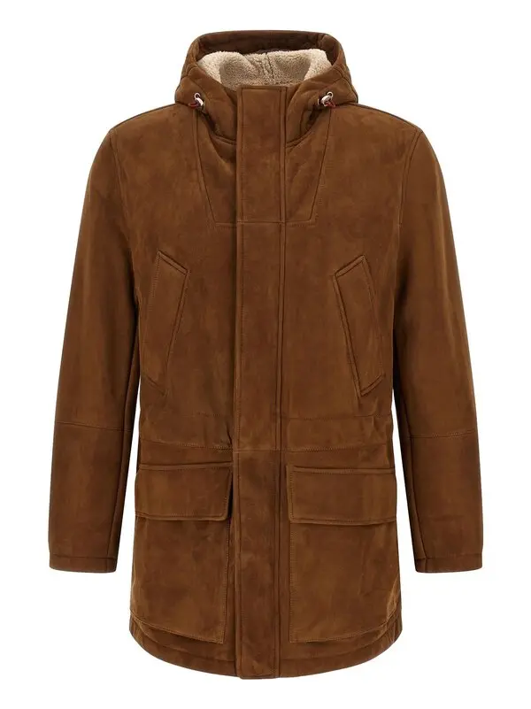 Brunello Cucinelli Suede Parka - Brown