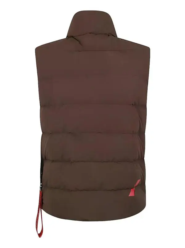 AFTER/LABEL Quilted Zip-up Gilet - Brown