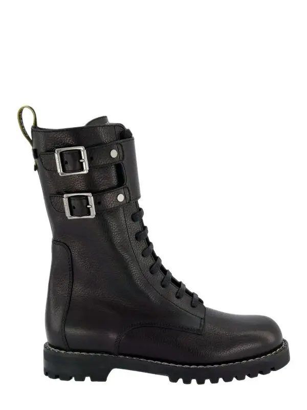 Fendi Commando Buckle-detail Biker Boots - Black