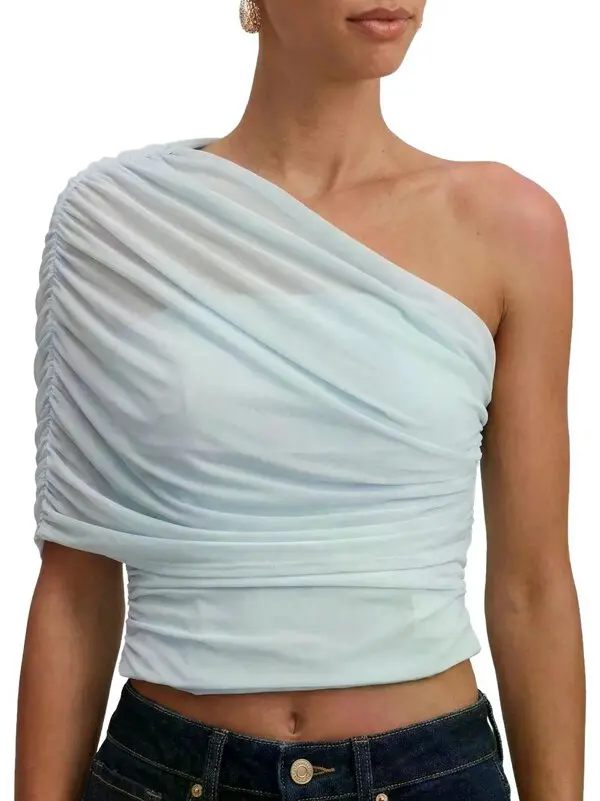 EVER NEW Samara Draped Mesh Top - Blue