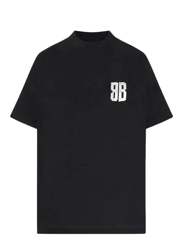 Balenciaga Glitter Tape-print T-shirt - Black