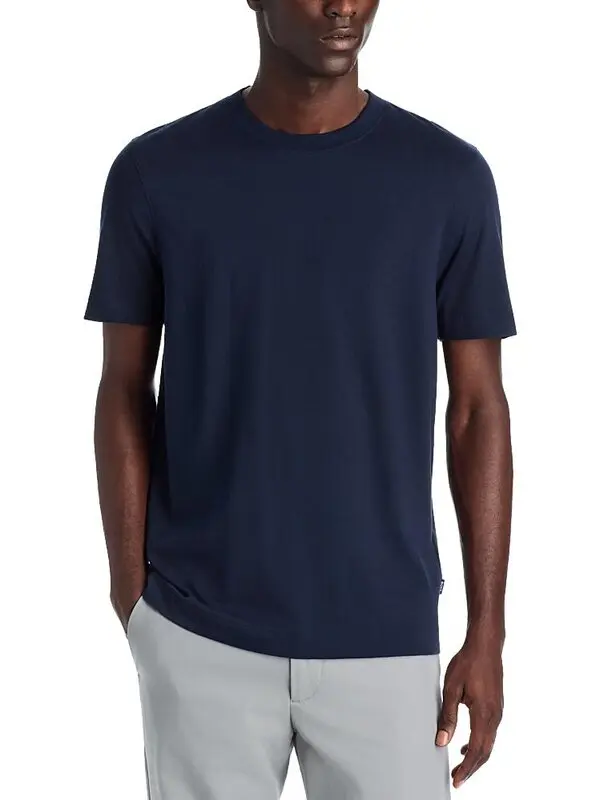 BOSS Thompson Cotton Regular Crewneck T-shirt - Dark Blue