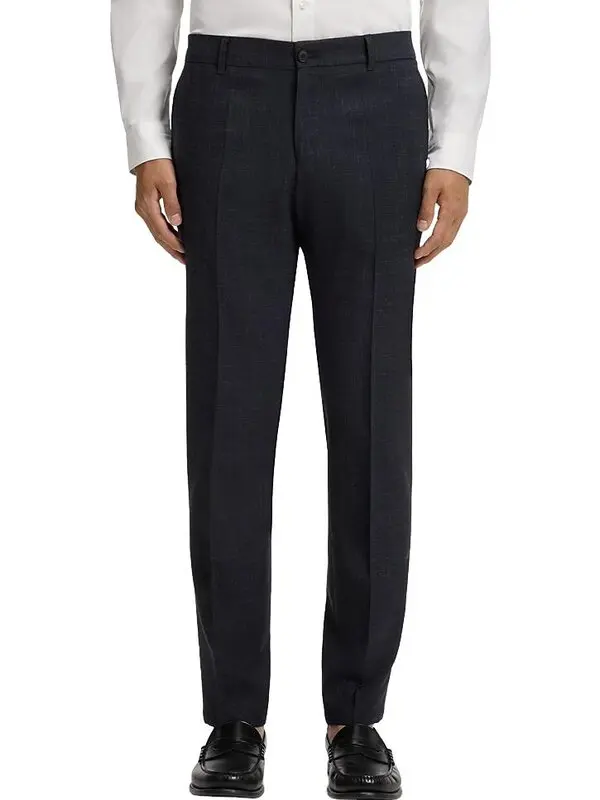 BOSS C-genius Wool & Linen Melange Slim Fit Suit Pants - Dark Blue