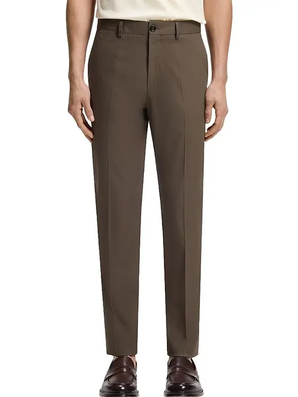 BOSS L-kaiton Slim Fit Cotton Blend Pants - Medium Brown