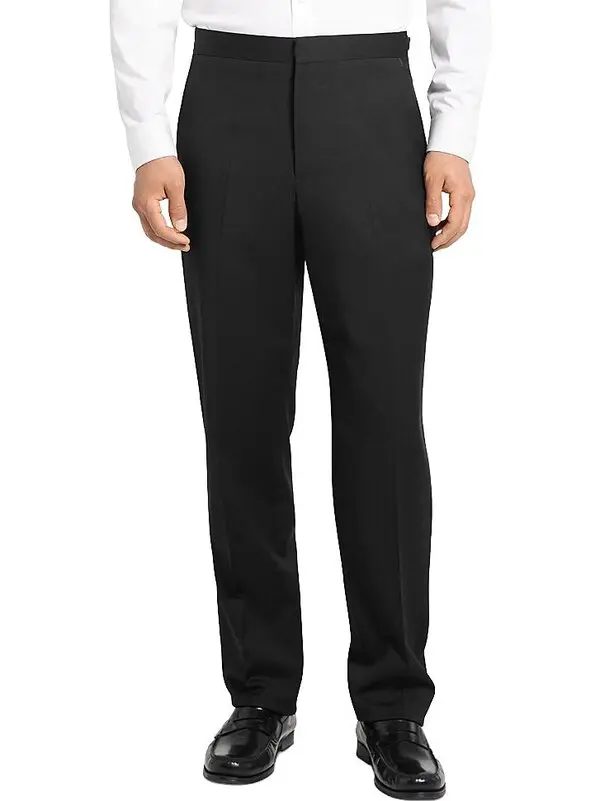 Theory Wool Tuxedo Trousers - Black