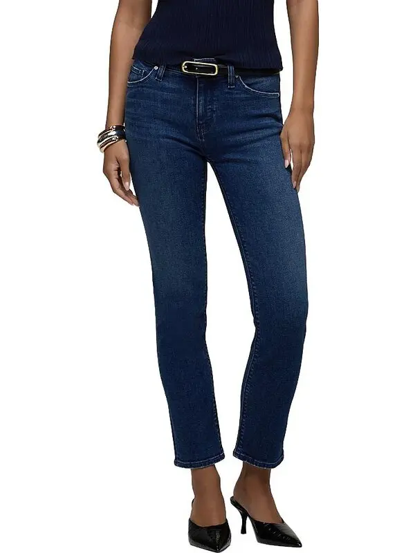 Hudson Jeans Nico Mid Rise Straight Ankle Jeans - Doll Face