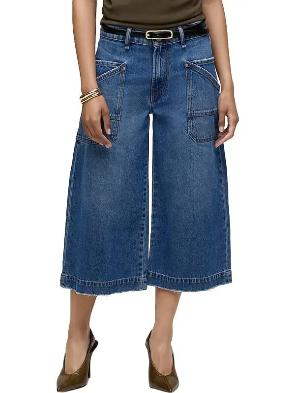 Hudson Jeans Noa High Rise Relaxed Gaucho Jeans - Dove